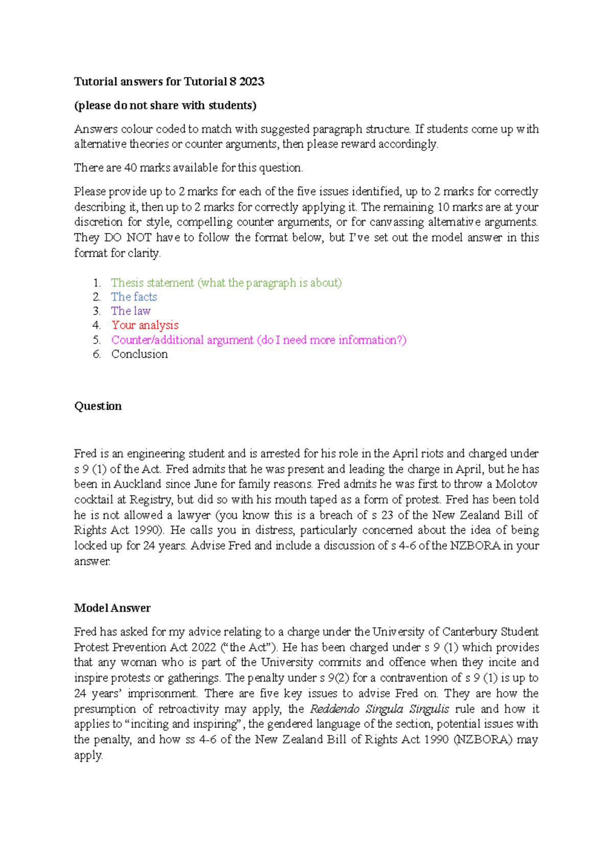 Tutors answers for Tutorial 8 v2 - Tutorial answers for Tutorial 8 2023 ...