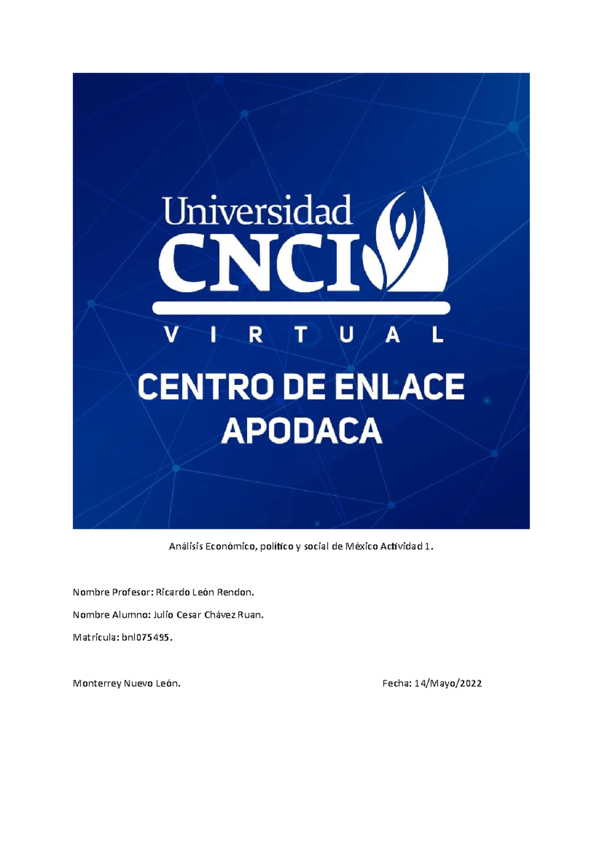 Análisis Económico Político Y Social De México Actividad 1 Nombre
