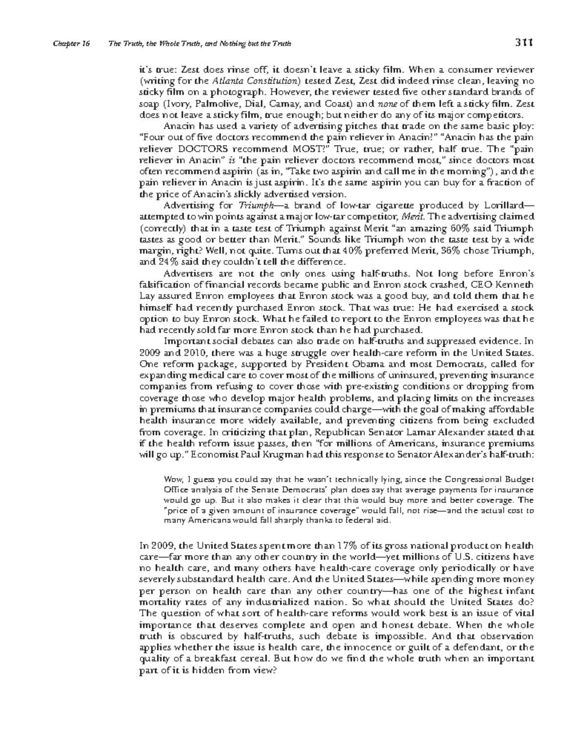 332 - hello - Chapter 16 The Truth, the Whole Truth, and Nothing but ...