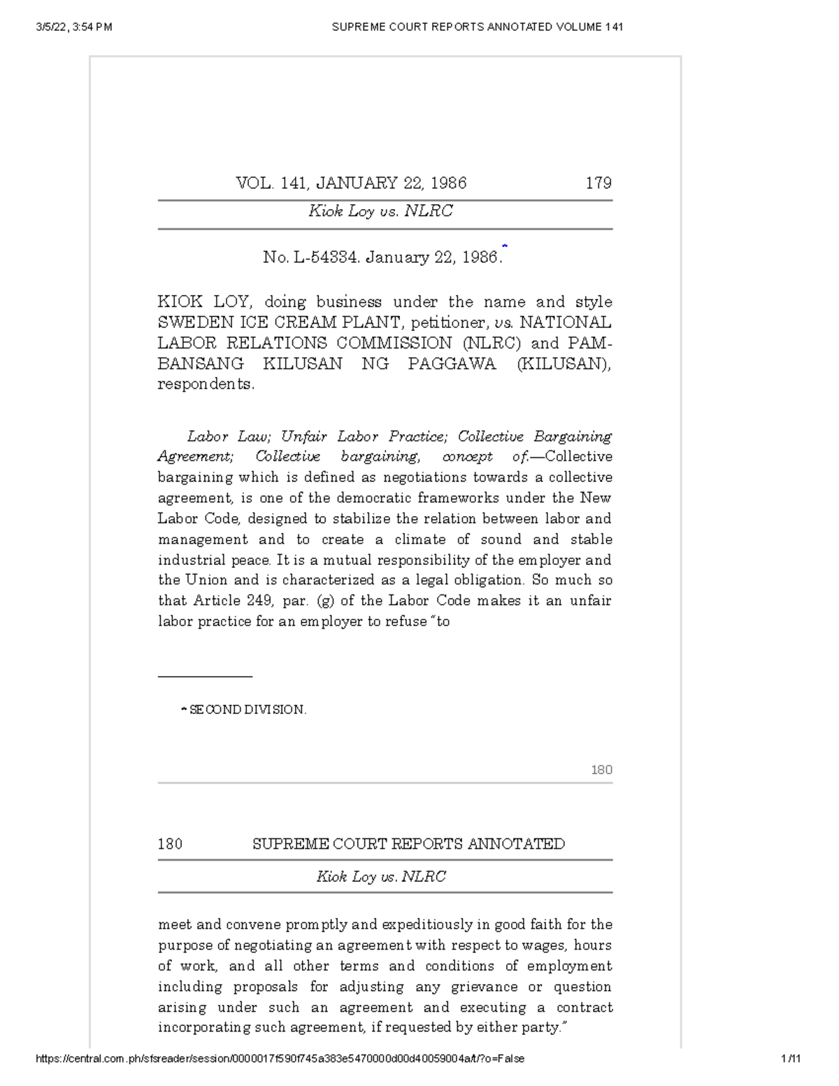 Labor Case for Labor Laws - Juris Doctor - MSU Main - Studocu