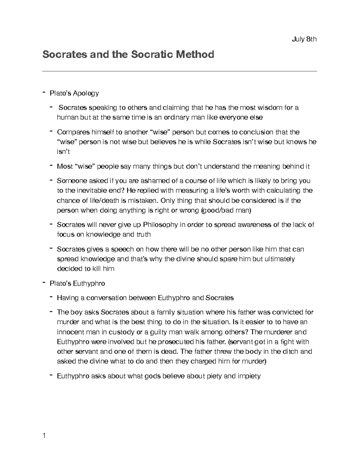 Socrates and the Socratic Method - Only thing that should be considered ...