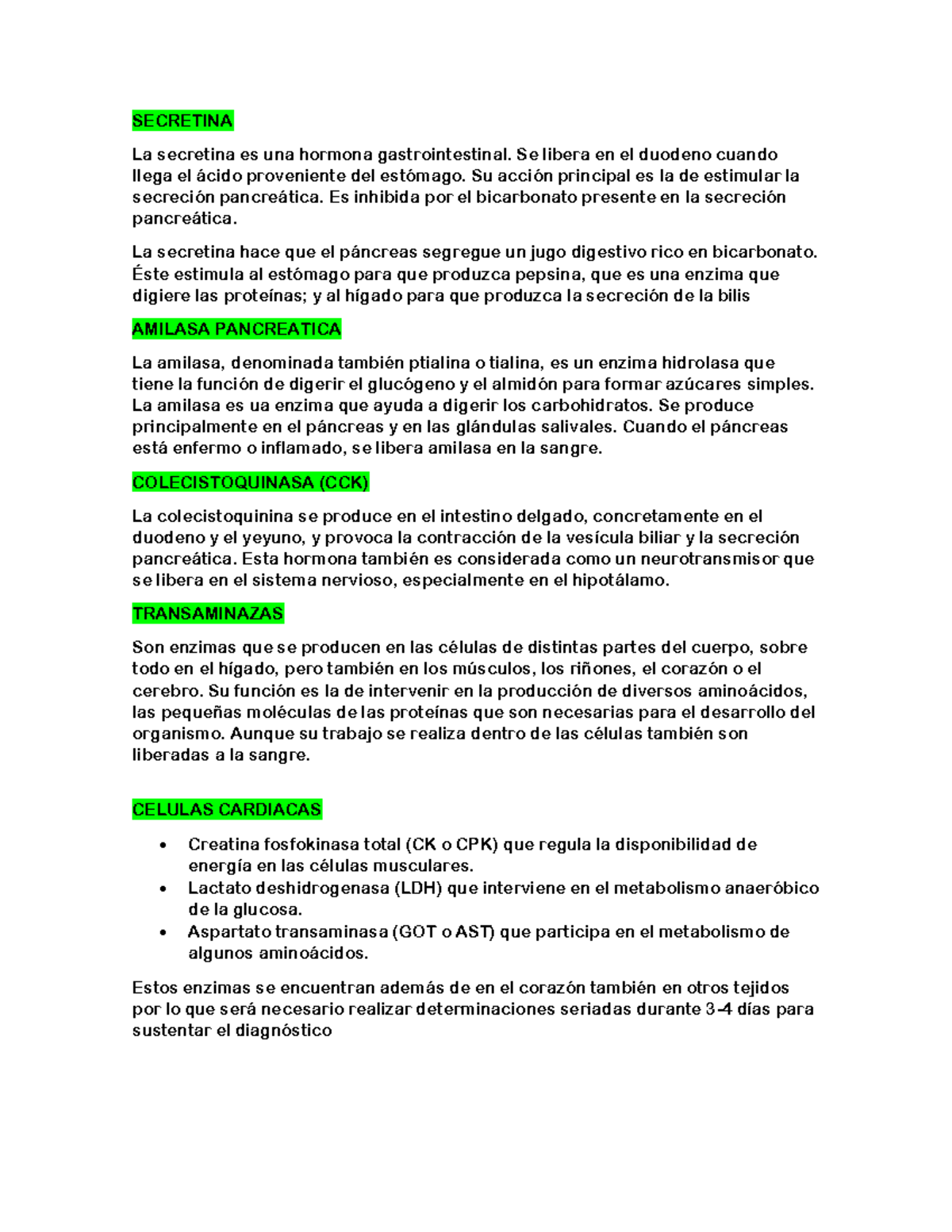 Secretina - Apuntes - SECRETINA La secretina es una hormona ...