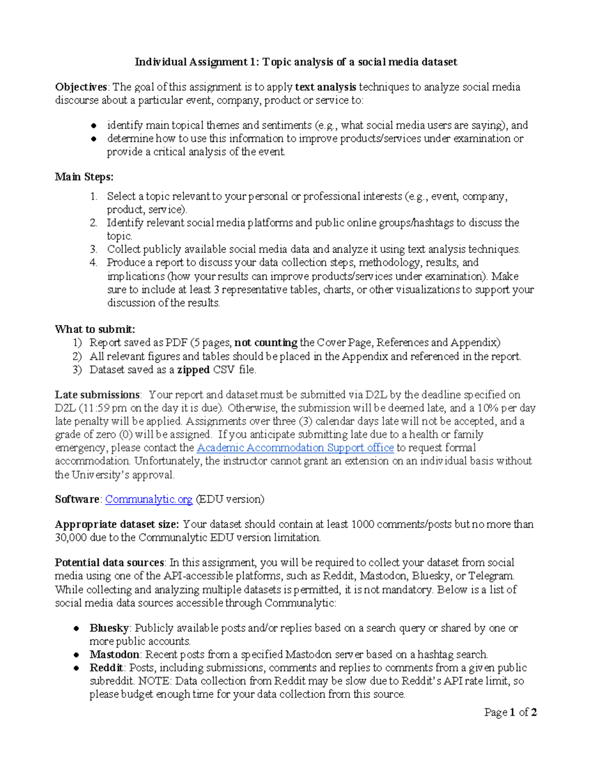 ITM795 - A1 F24 - Assignment 1 outline - Page 1 of 2 Individual ...