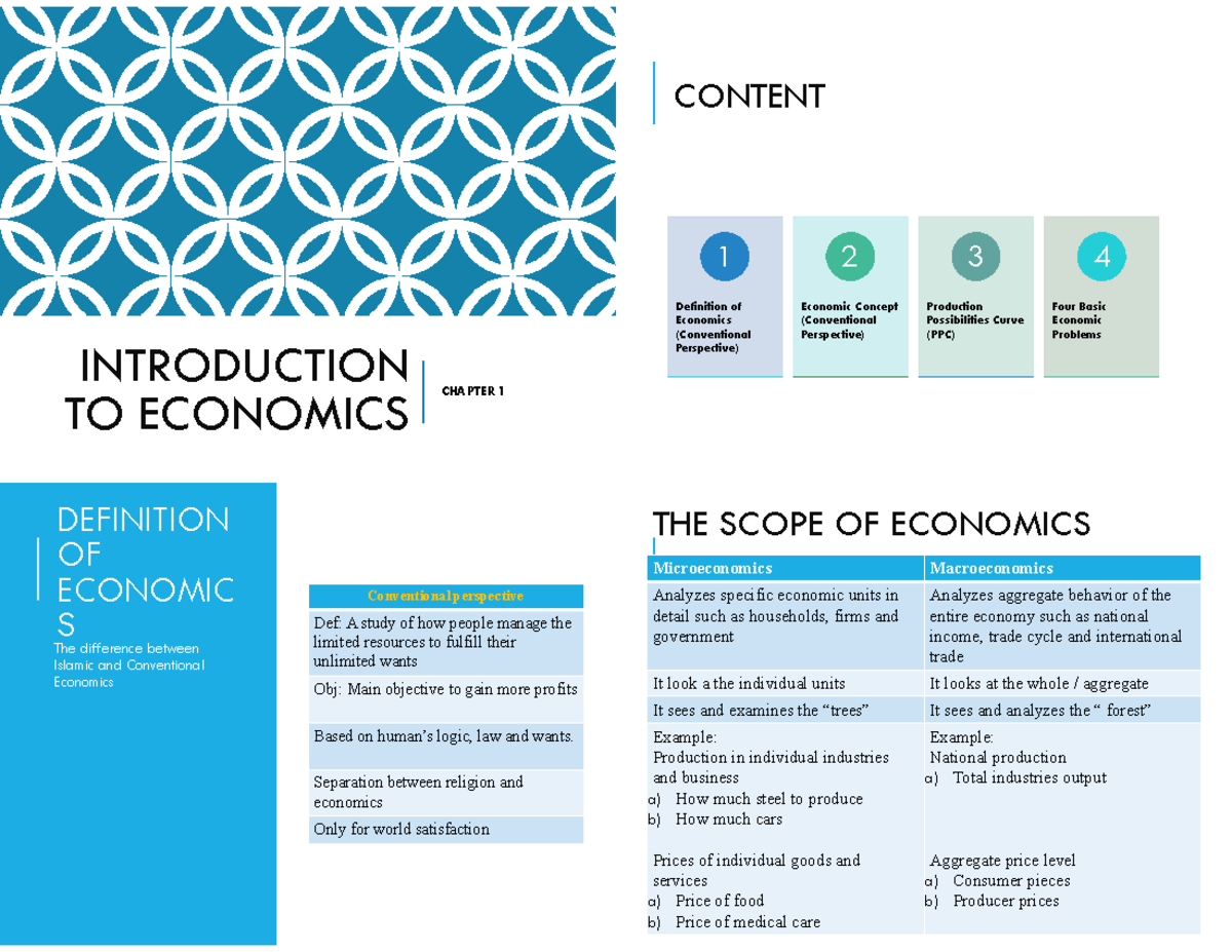 CHAPTER 1 ECONOMIC 120 UITM INTRODUCTION - INTRODUCTION TO ECONOMICS ...