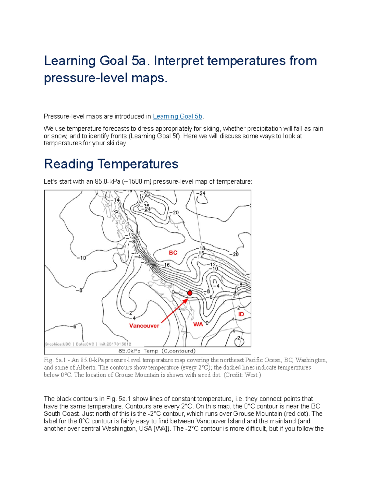 ATSC Snow Module - Learning Goal 5a. Interpret temperatures from ...