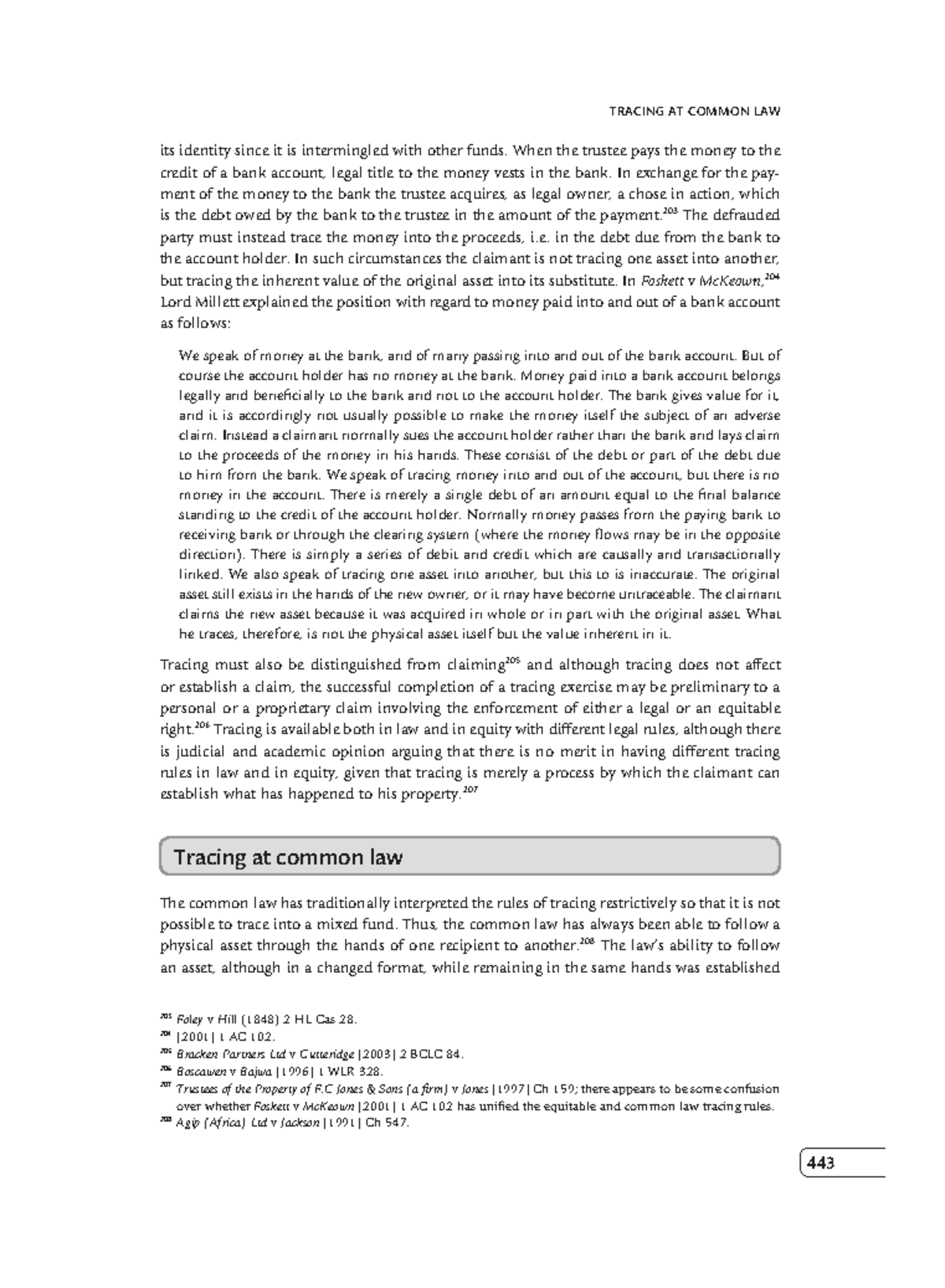 Zlib - n/a - TRACING AT COMMON LAW 443 its identity since it is ...