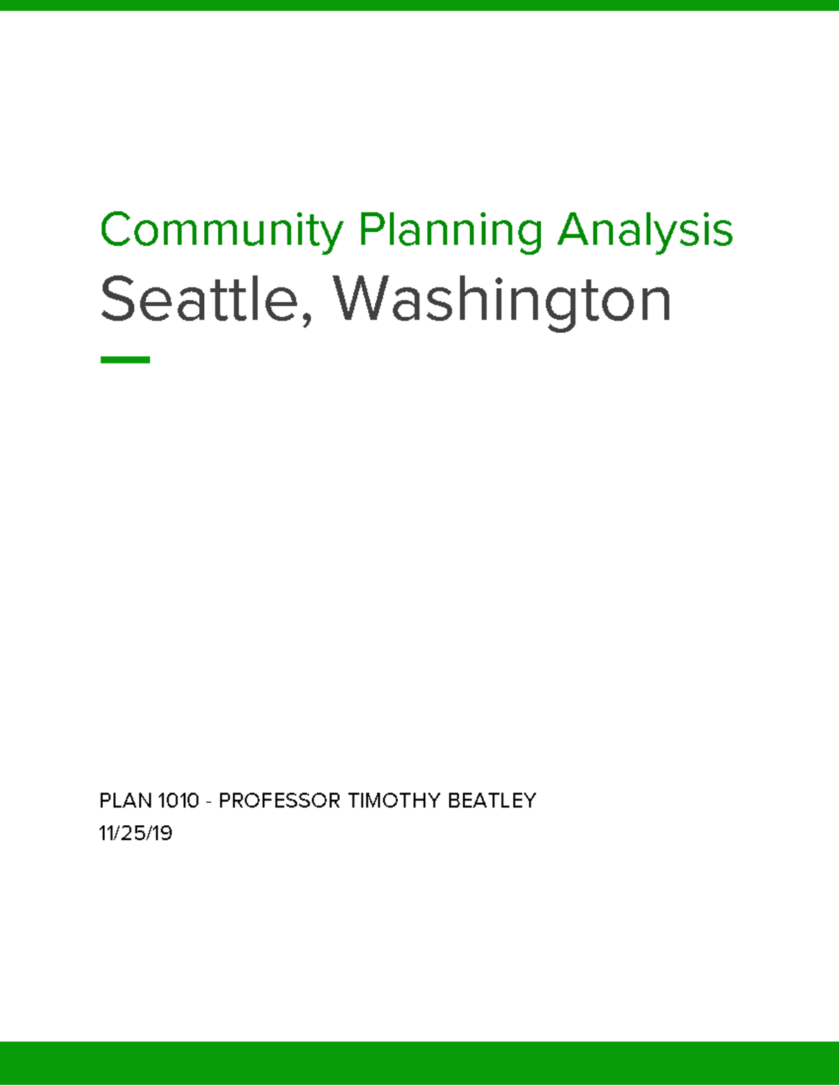 Community Planning Analysis - Community Planning Analysis Seattle ...