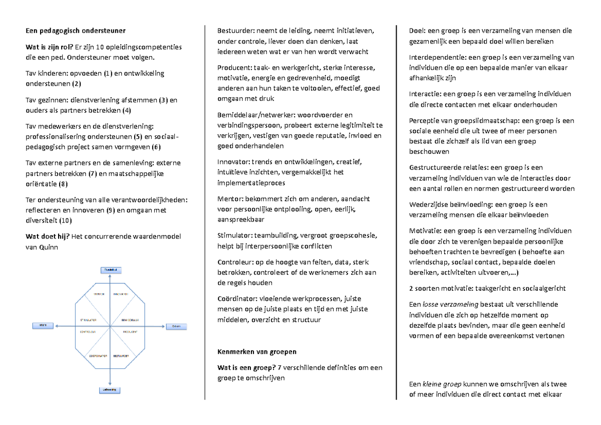Schemas groepsdynamica - Een pedagogisch ondersteuner Wat is zijn rol ...
