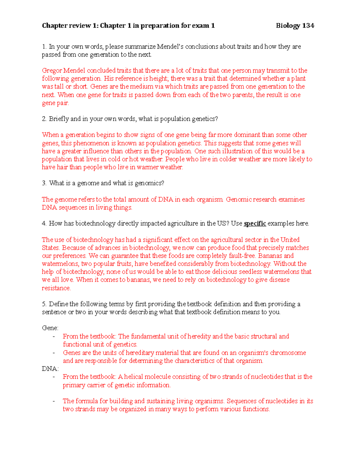 Chapter 1 Review - Chapter review 1: Chapter 1 in preparation for exam ...