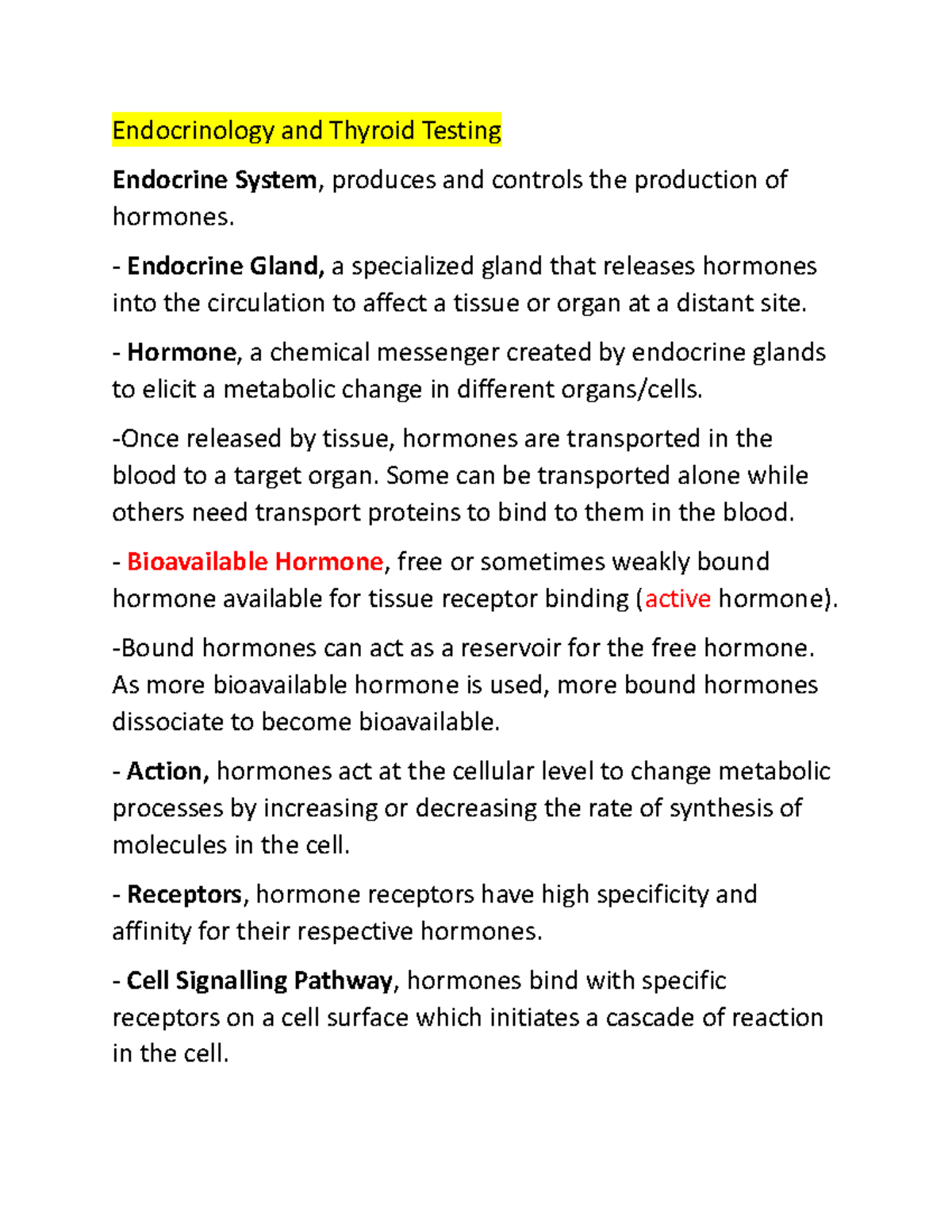 Endocrinology and Thyroid Testing - Endocrinology and Thyroid Testing ...