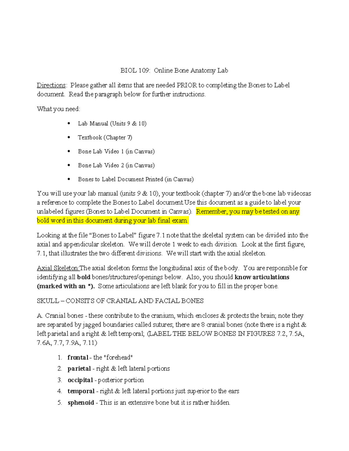 Bones LAB Danjou DONE Submit - BIOL 109: Online Bone Anatomy Lab ...