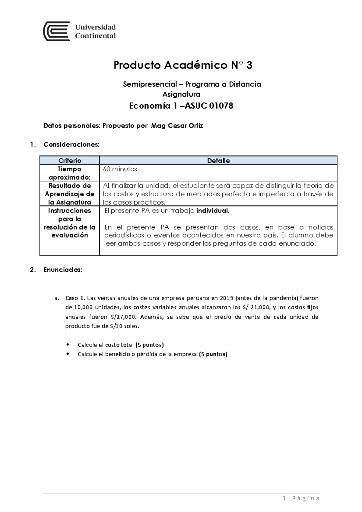 matemática producto 2 - Producto Académico N° 3 Semipresencial – Programa a Distancia Asignatura ...