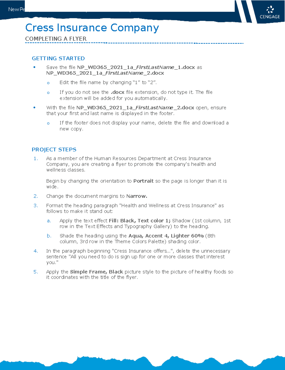 Instructions NP WD365 2021 1a 1 - New Perspectives Word 365/2021 ...