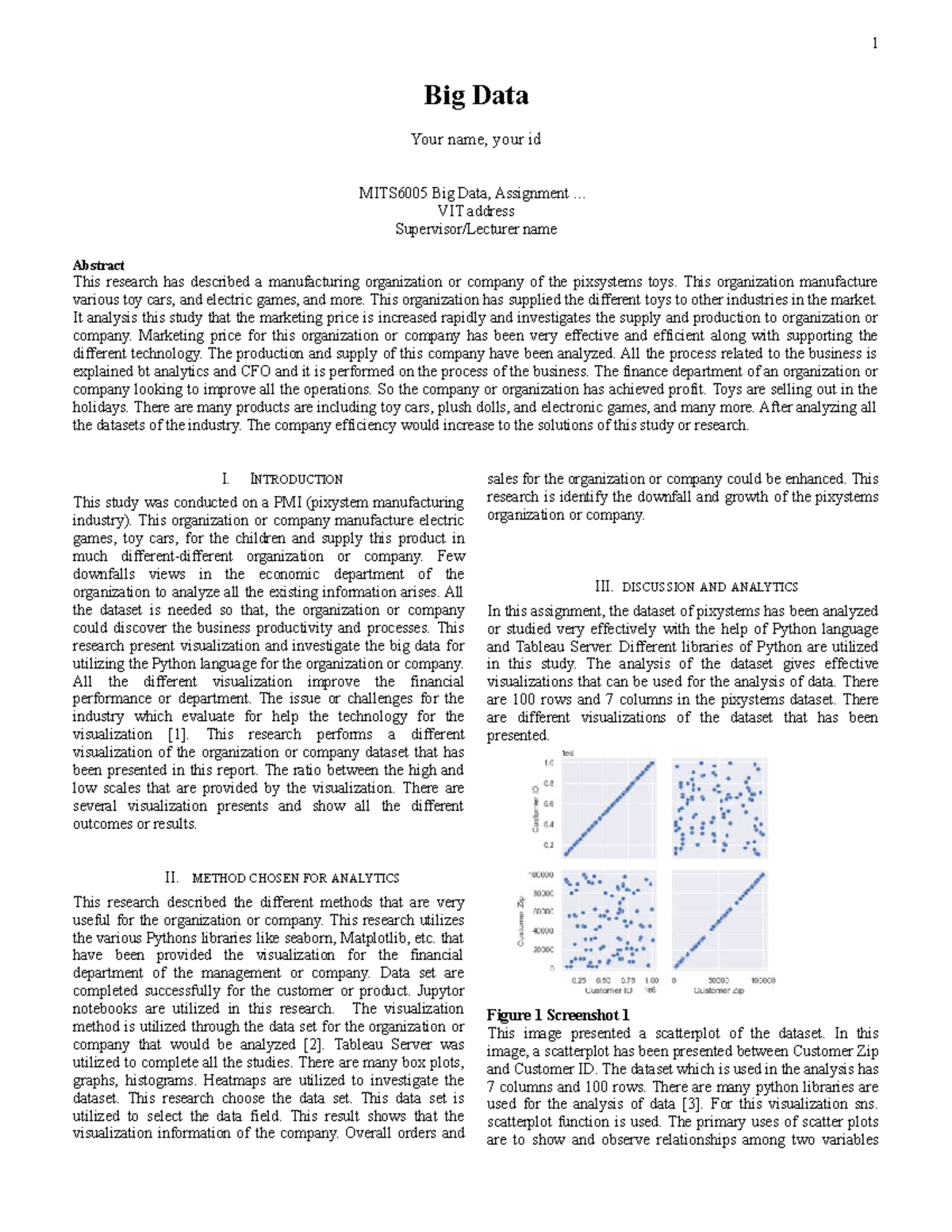 Mayur (Drubo) - MITS6005 Big Data - Assessment 3 - Big Data Your name ...