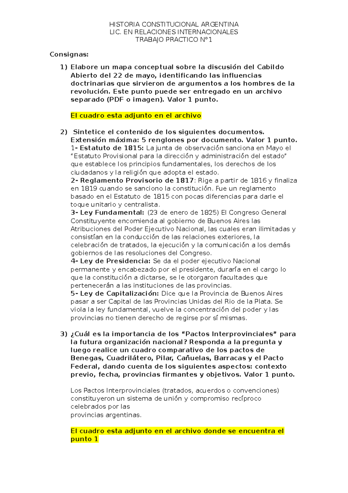 HIST. CONS. ARG TP1 - PRIMER TRABAJO PRACTICO - LIC. EN RELACIONES ...