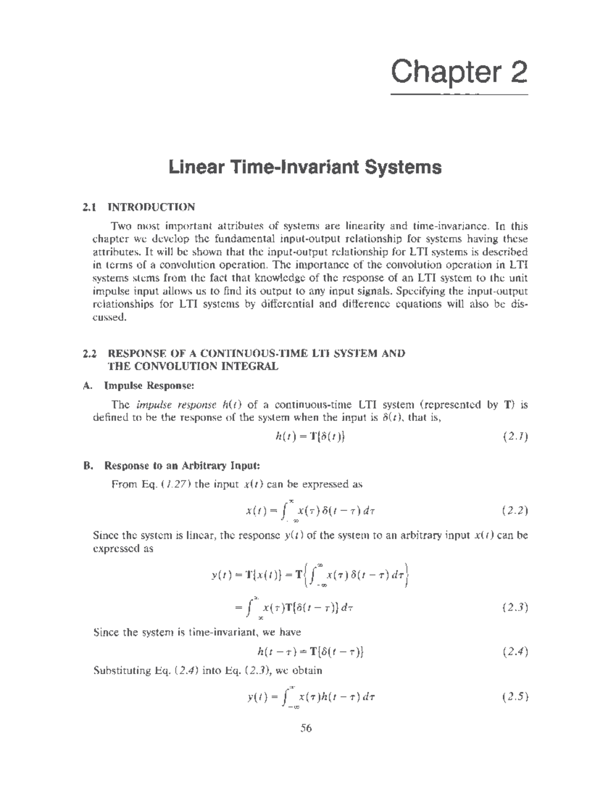 Chapter 2 - CISE315 - Signals and systems - StuDocu
