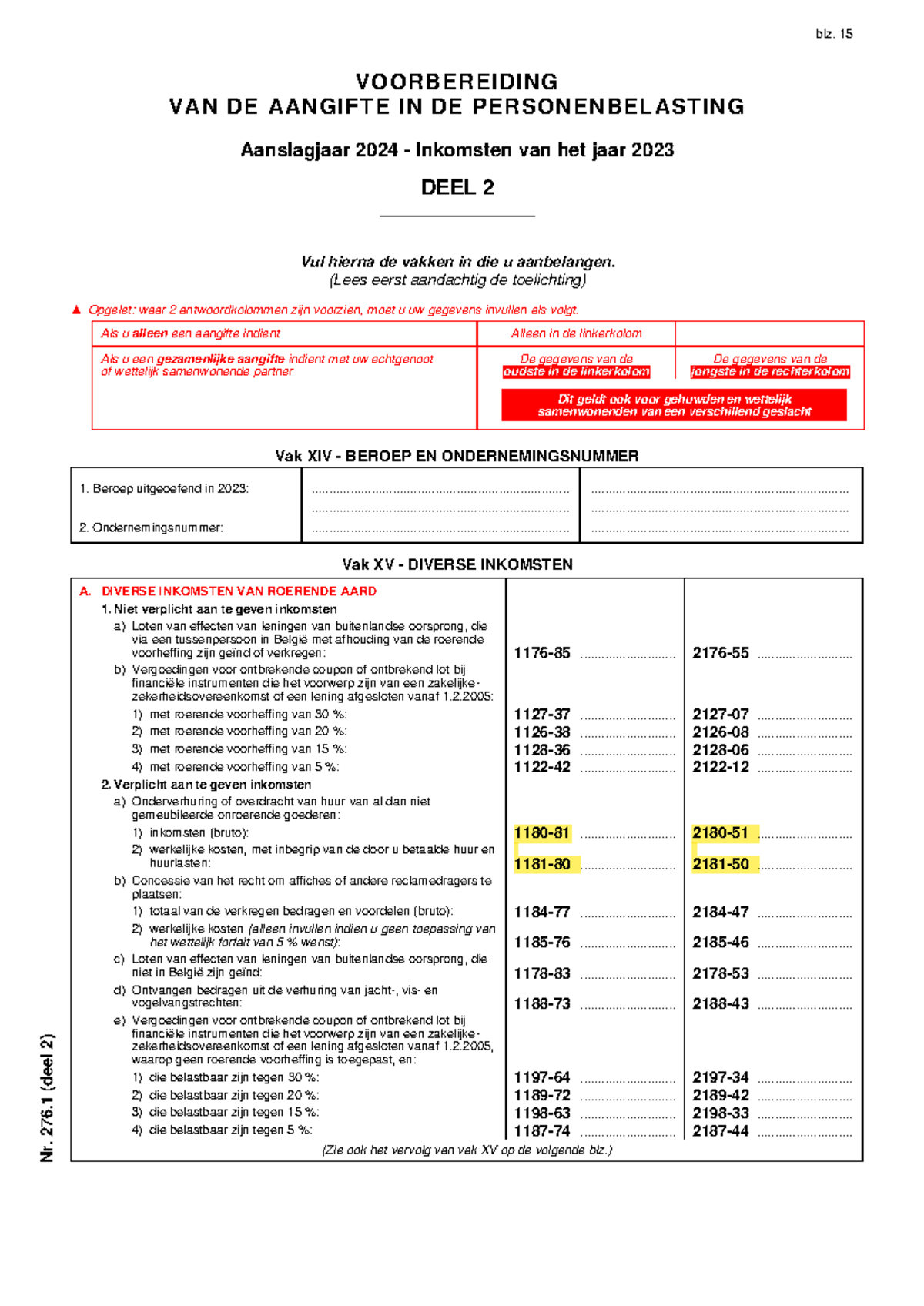 Aangifte-personenbelasting-deel-2-aj2024 - VOORBEREIDING VAN DE ...