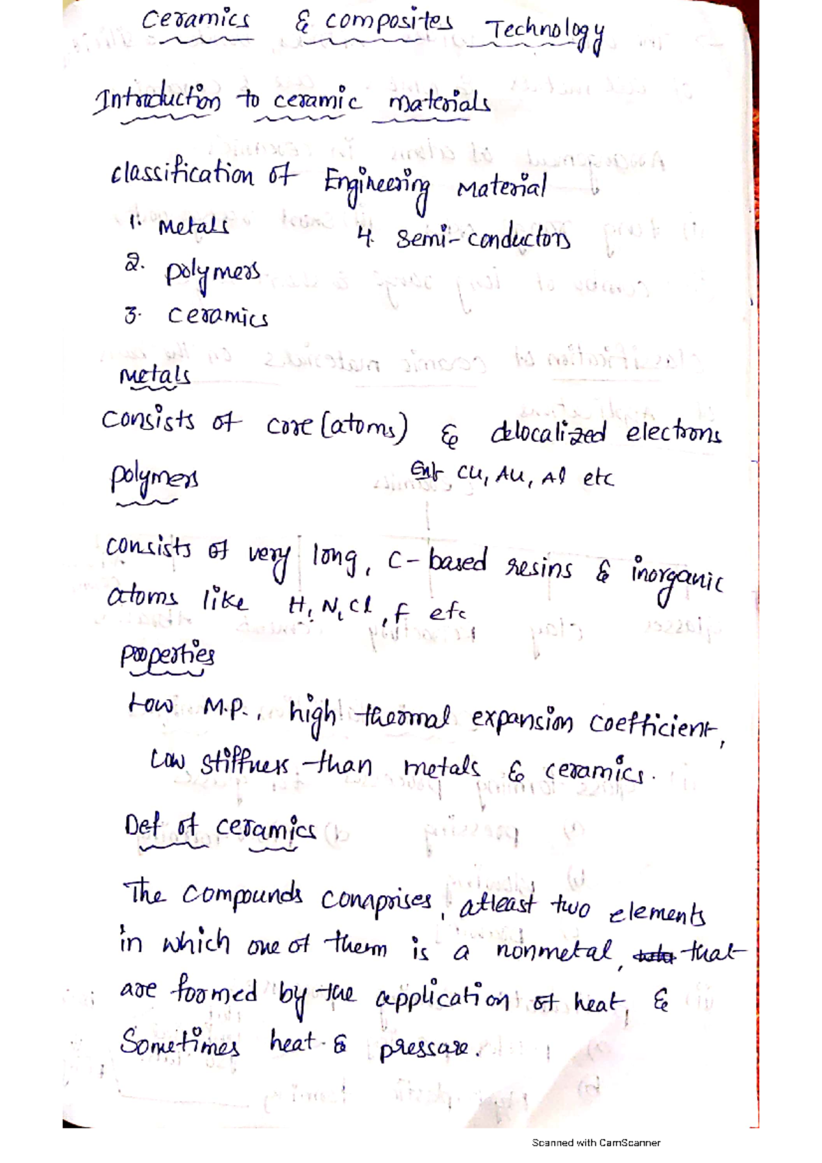 Ceramics and composites - Studocu