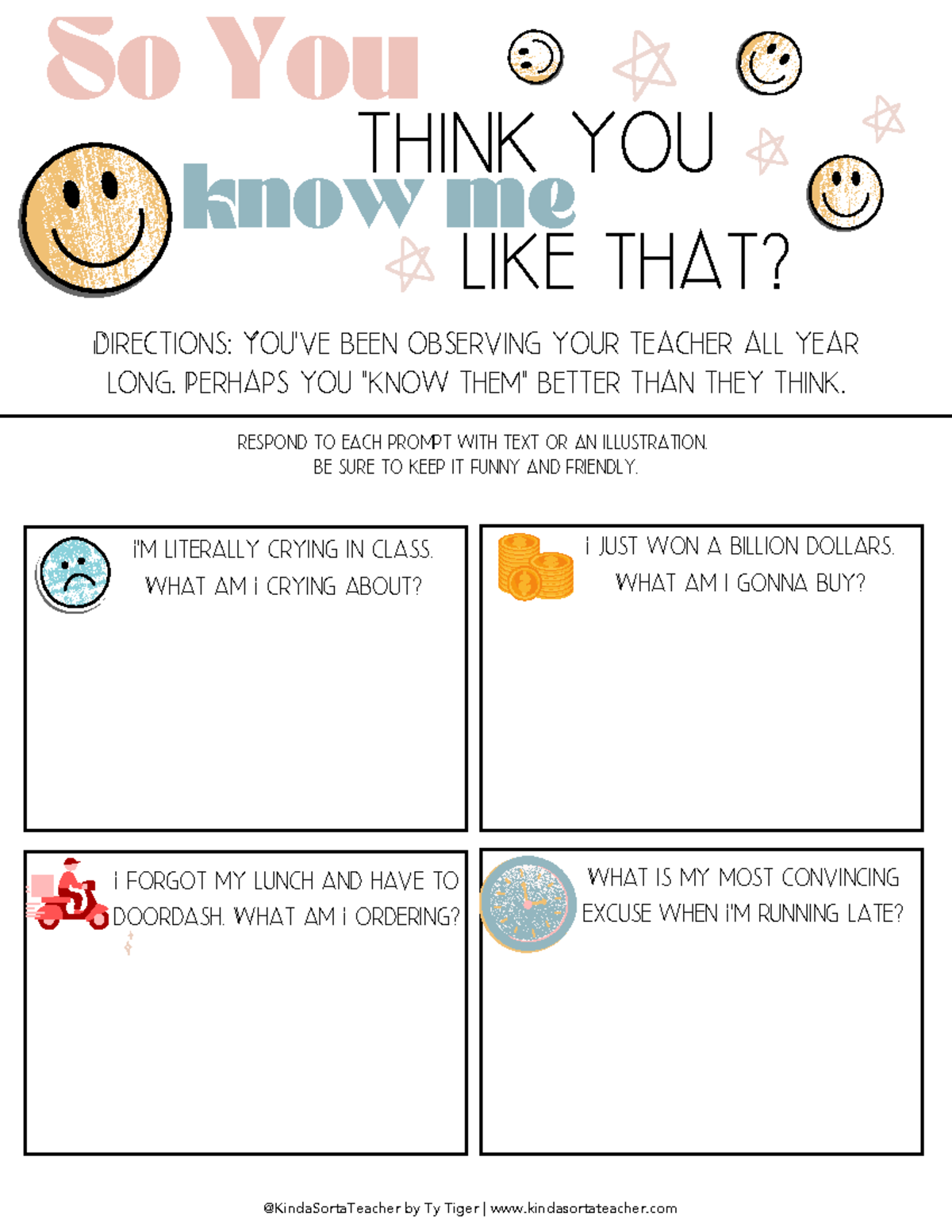 So You Think You Know Me Like That Print - think you like that ...