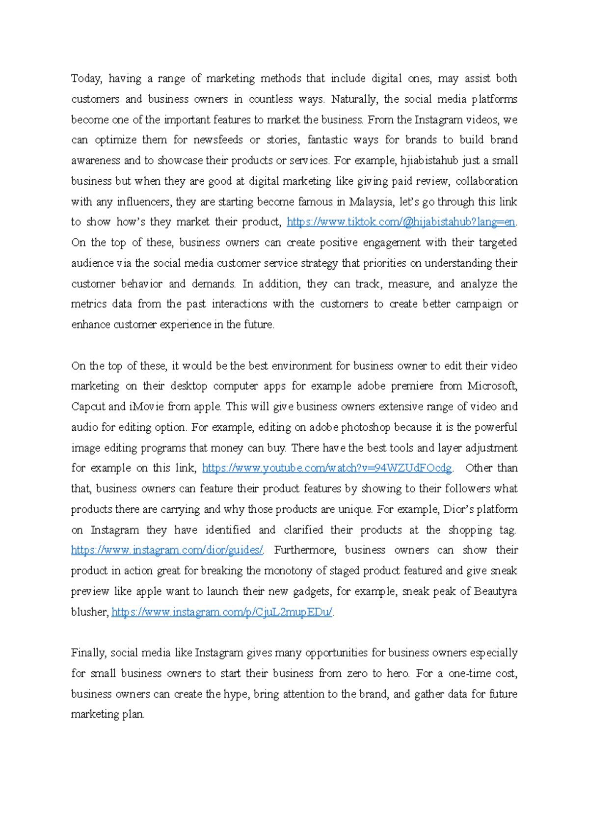 MKT558 Benefits - Today, having a range of marketing methods that ...