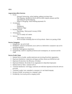 CH 12 - Lecture notes Chapter 12 Lecture notes - CH 12: Managing ...