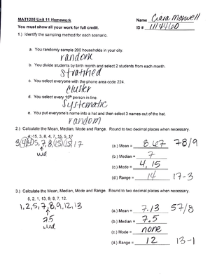 Math Unit 3 HW - Unit 3 Homework - Unit 3 Homework Use Dimensional ...