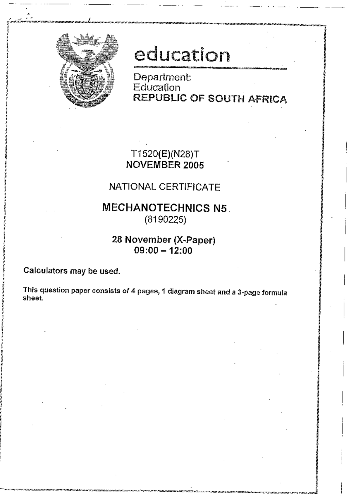 N5 mechano Nov 2005 - Fluids - N5.6 - Studocu
