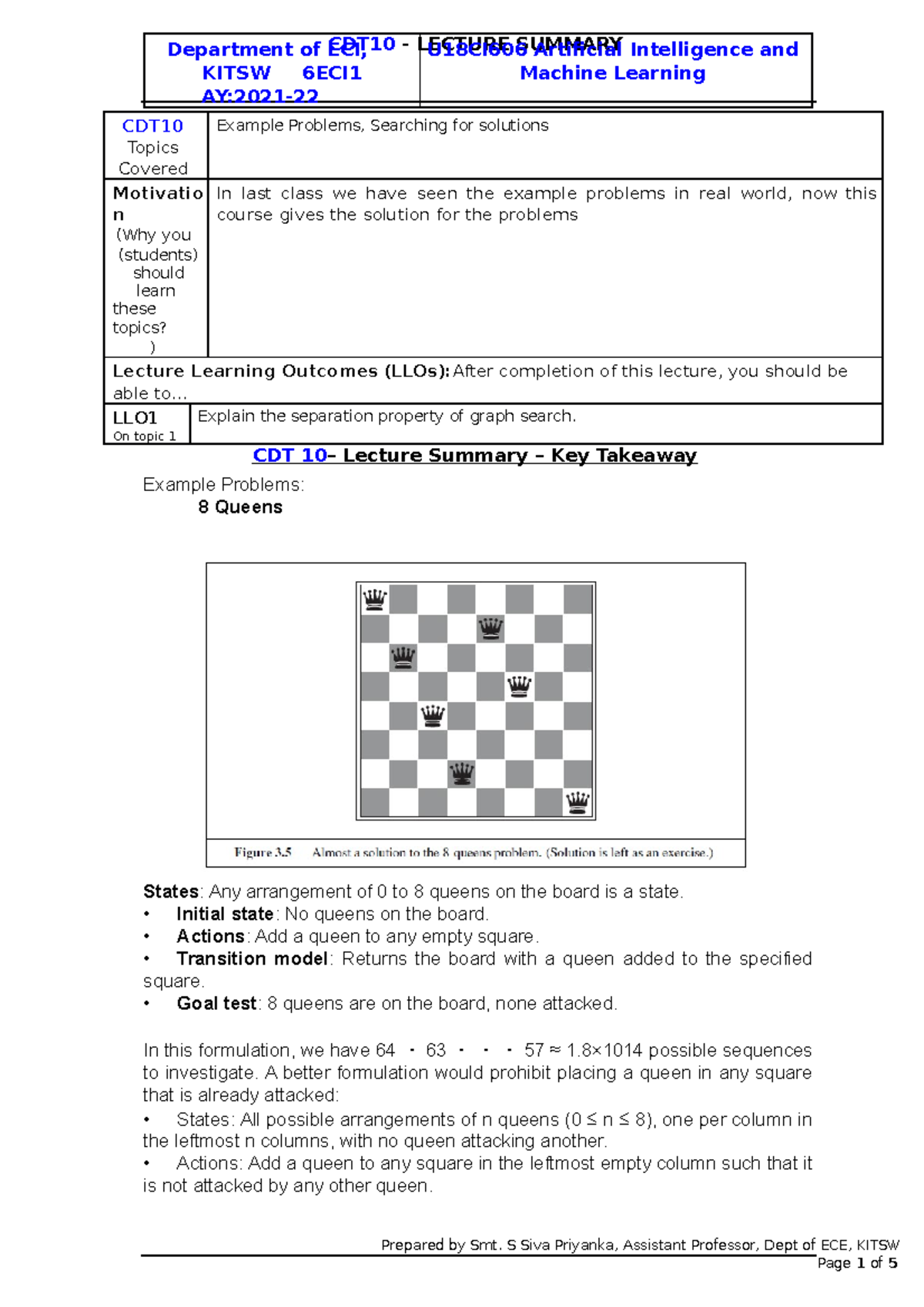 CDT10 - Jsnsnsnj - CDT Topics Covered Example Problems, Searching for ...