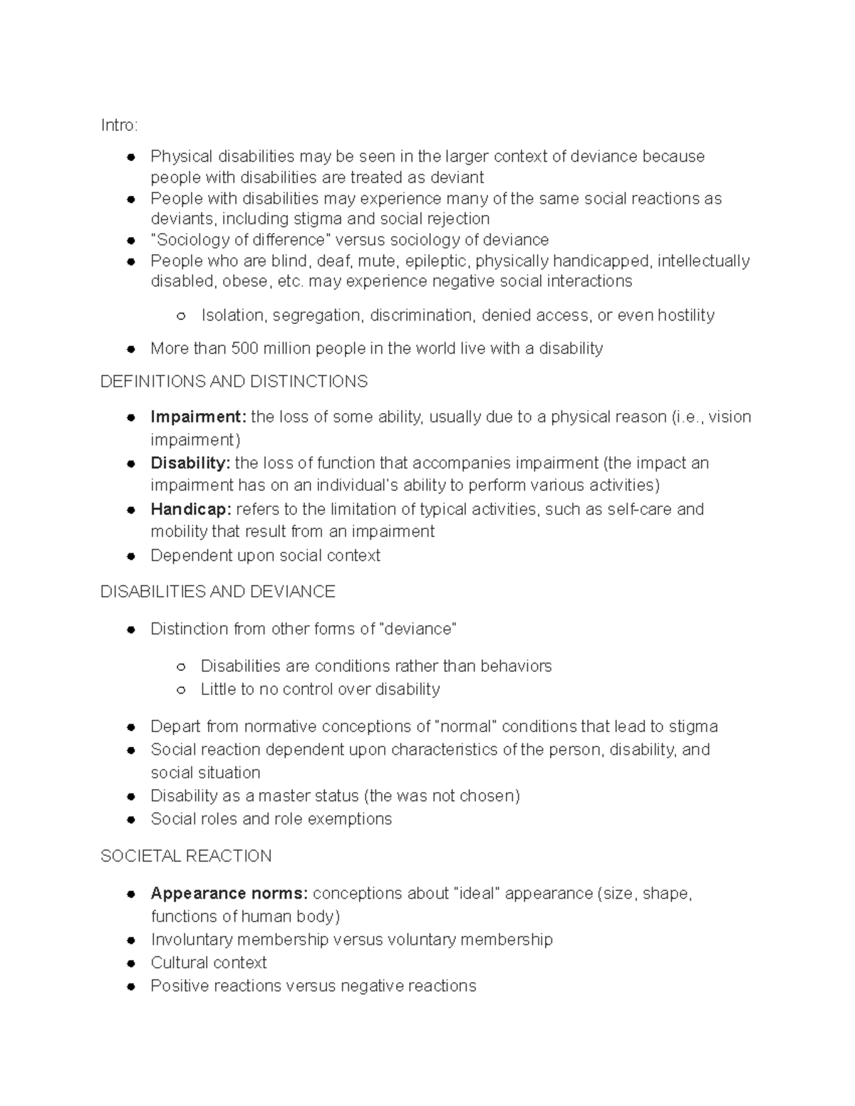 Sociology of Deviant Behavior-Disabilties - Intro: Physical ...