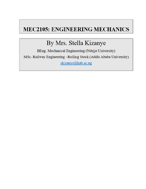 Engineering Mechanics Lecture 3 - FRAMES AND MACHINES Frames are ...
