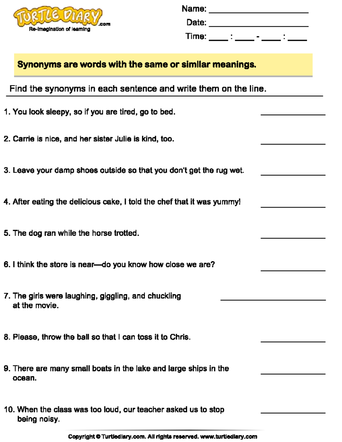 JHS find and write synonym - english elementary - Studocu