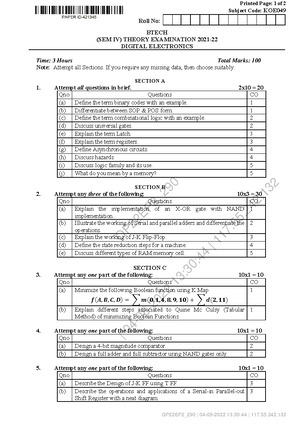 Digital Electronics notes (1) watermark - Lecture Notes for Digital ...