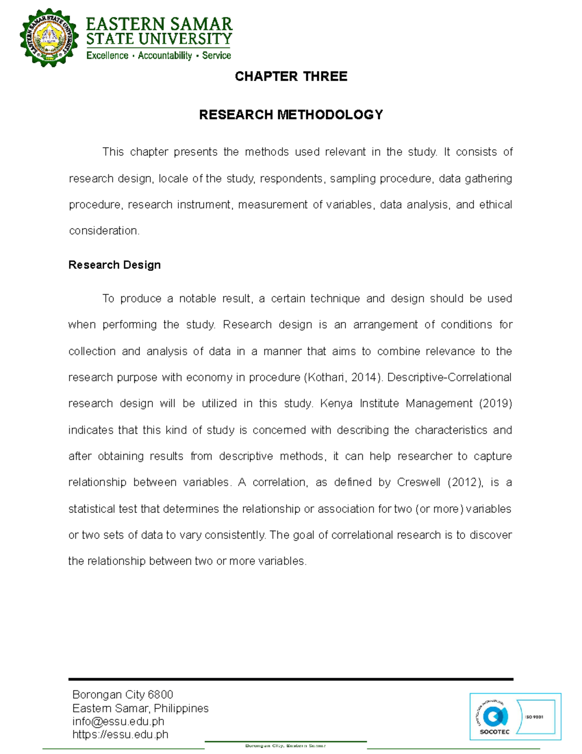 CHAP 3 (Auto Recovered) - CHAPTER THREE RESEARCH METHODOLOGY This ...