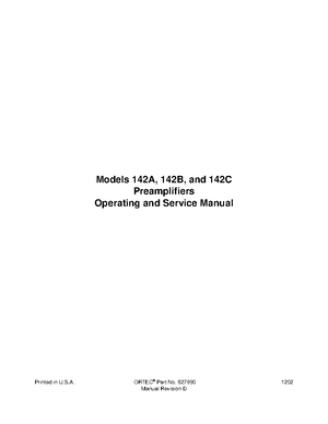 Ortec 142ih - Manual de amplificador - The ORTEC Model 142IH Charge ...