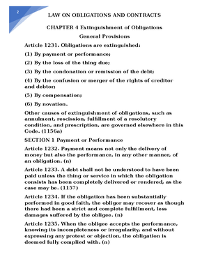 Module 1 Intro to Law & General Provisions on Law on Obligations Codals - 2 LAW ON OBLIGATIONS ...