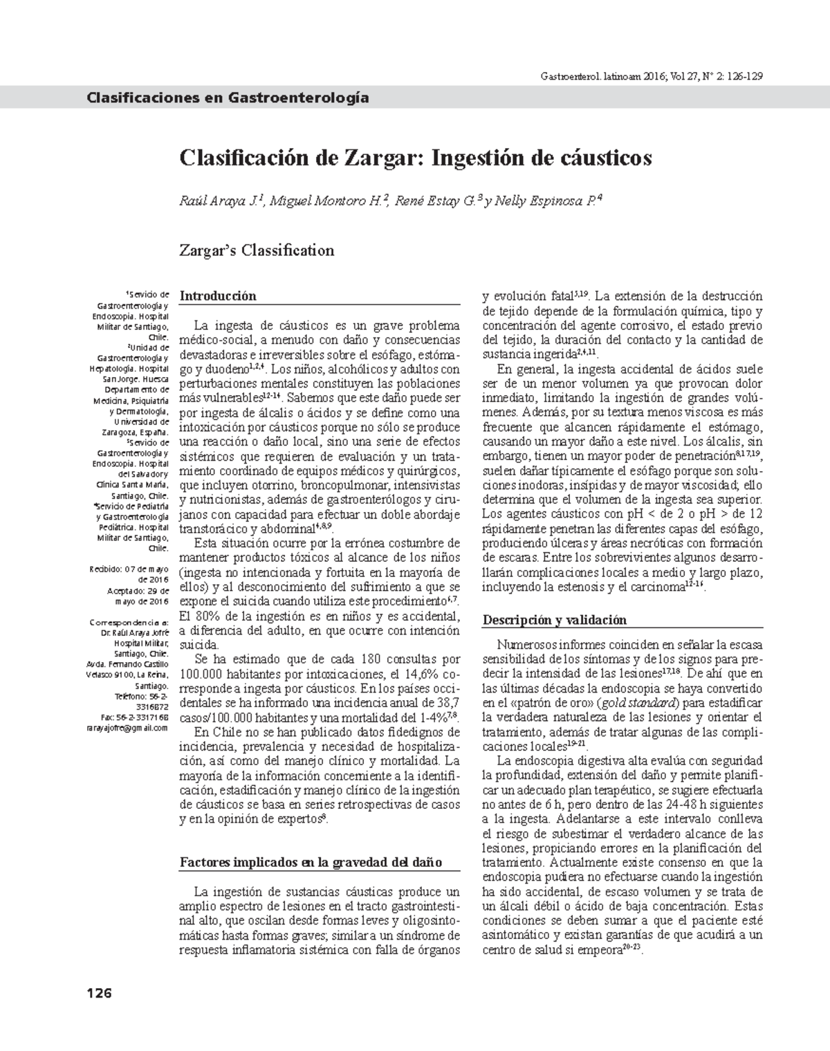 Gastrolat 2016 n2000 08 - Clasificaciones en Gastroenterología 126 ...
