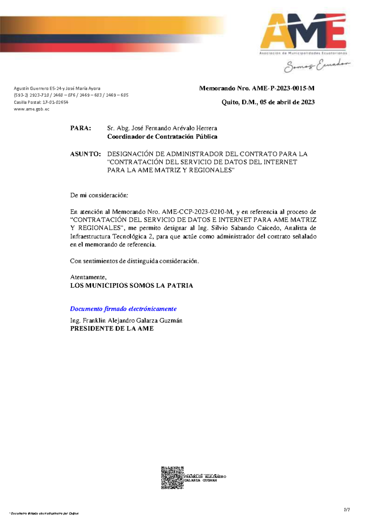 AME P 2023 0015 M - Agustín Guerrero E5-24 y José María Ayora (593-2 ...