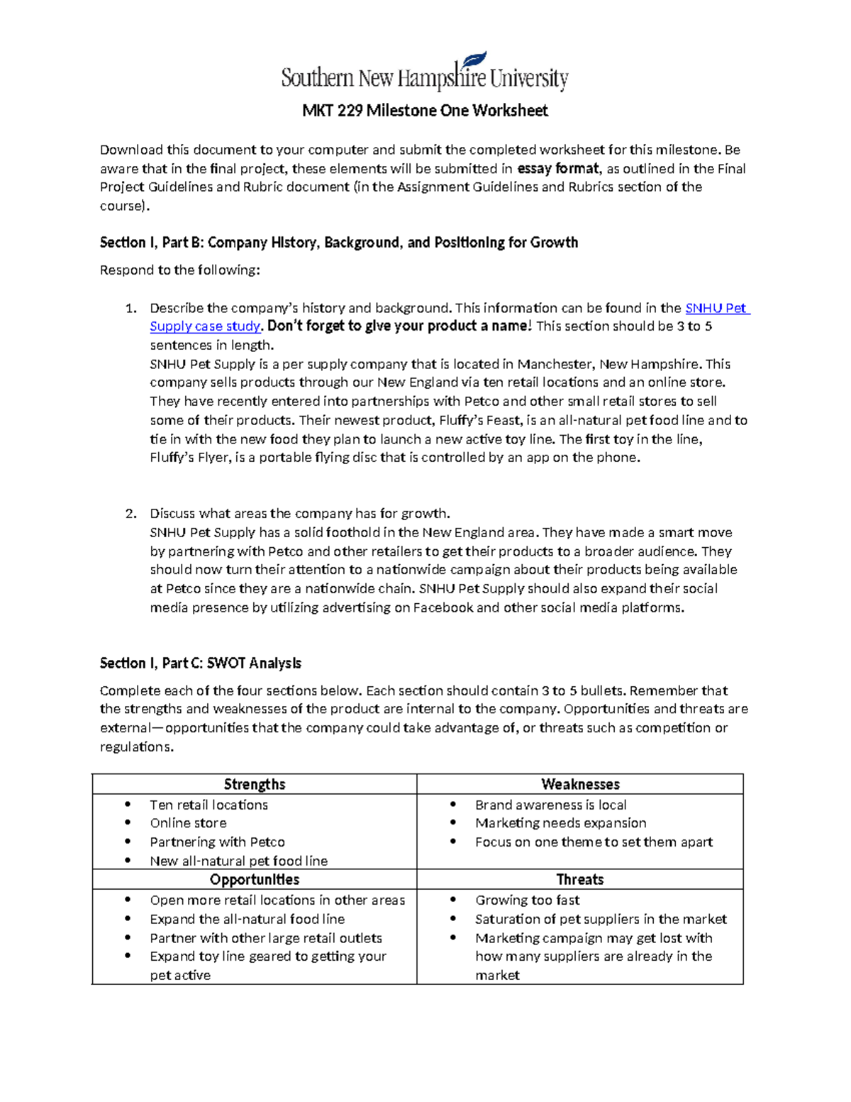 MKT 229 Milestone One Worksheet - MKT 229 Milestone One Worksheet ...