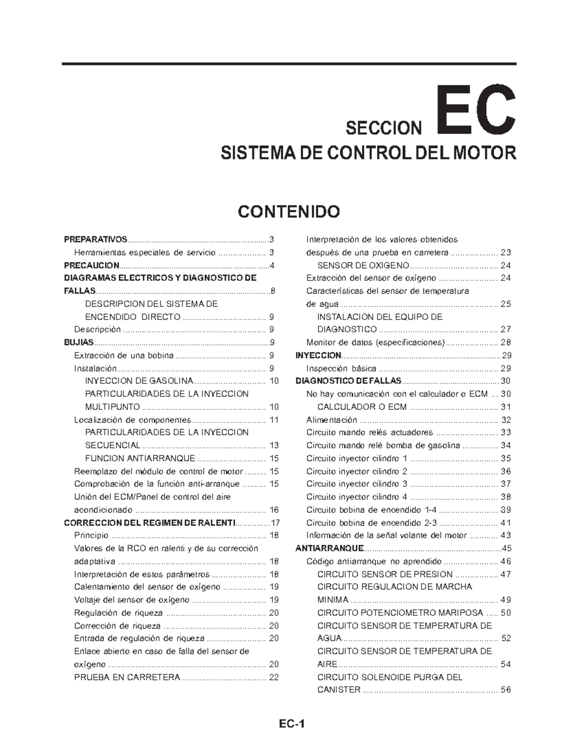 Platina-mecanismo-motor - SISTEMA DE CONTROL DEL MOTOR SECCION EC - Studocu