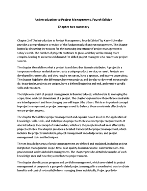 Chapter 4 - An Introduction to Project Management, Fourth Edition ...