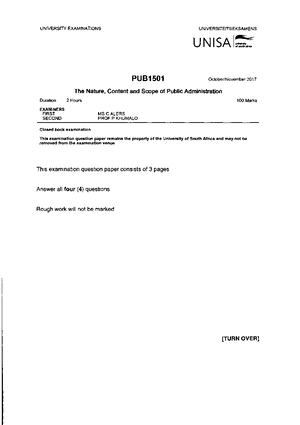 Possible Exam Questions PUB1501 - 1 Use concepts like “needs”, “society ...