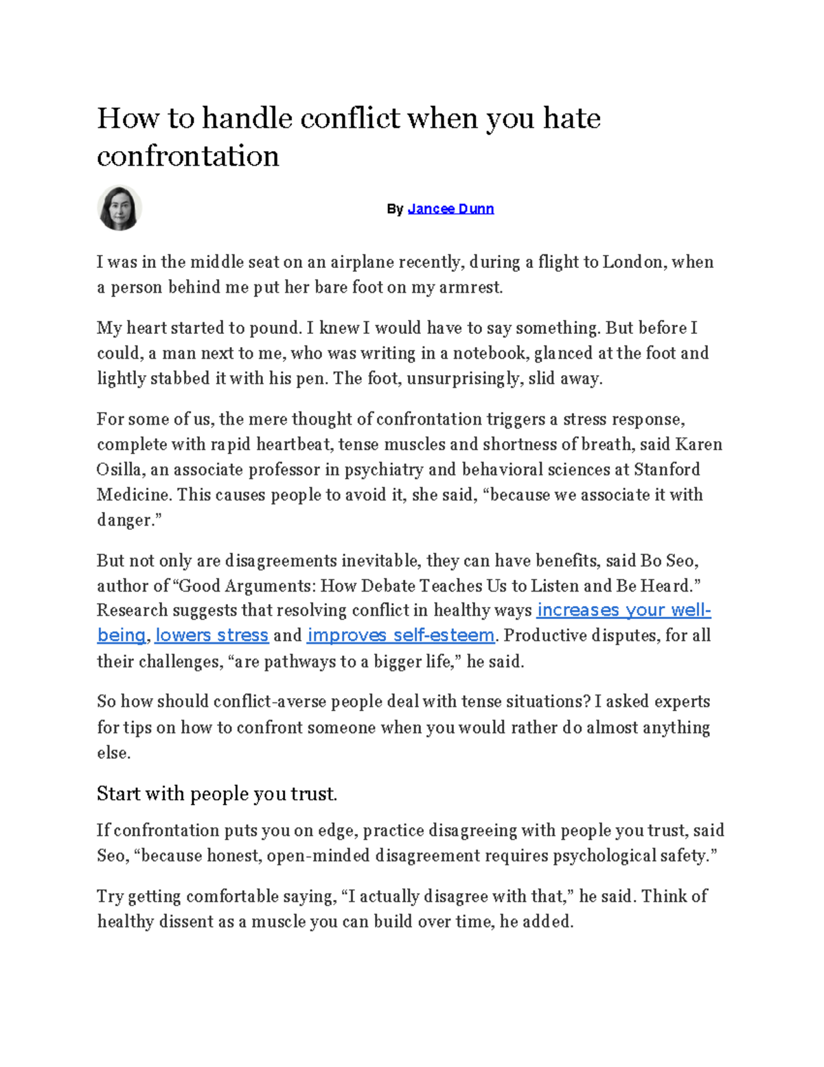 How to handle conflict when you hate confrontation NYT 083123 - How to ...