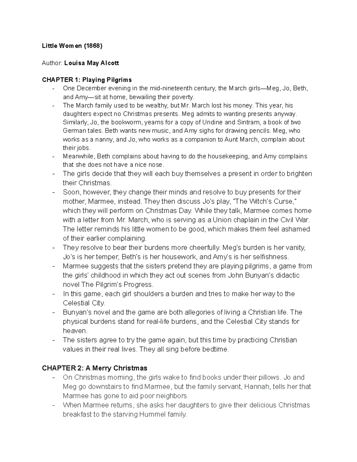 Little Women - childrens literature reading notes - Little Women (1868 ...