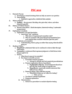PSC 202 - Developing research design and collecting data - Developing ...