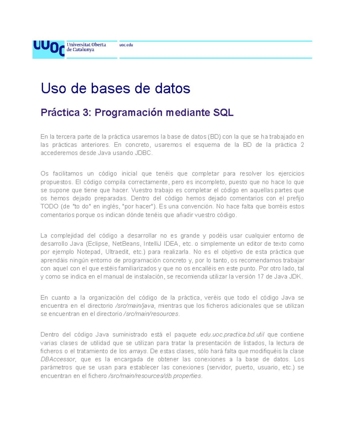 75567 PR3 20231 - PR3 - Uso de bases de datos Práctica 3: Programación mediante SQL En la ...