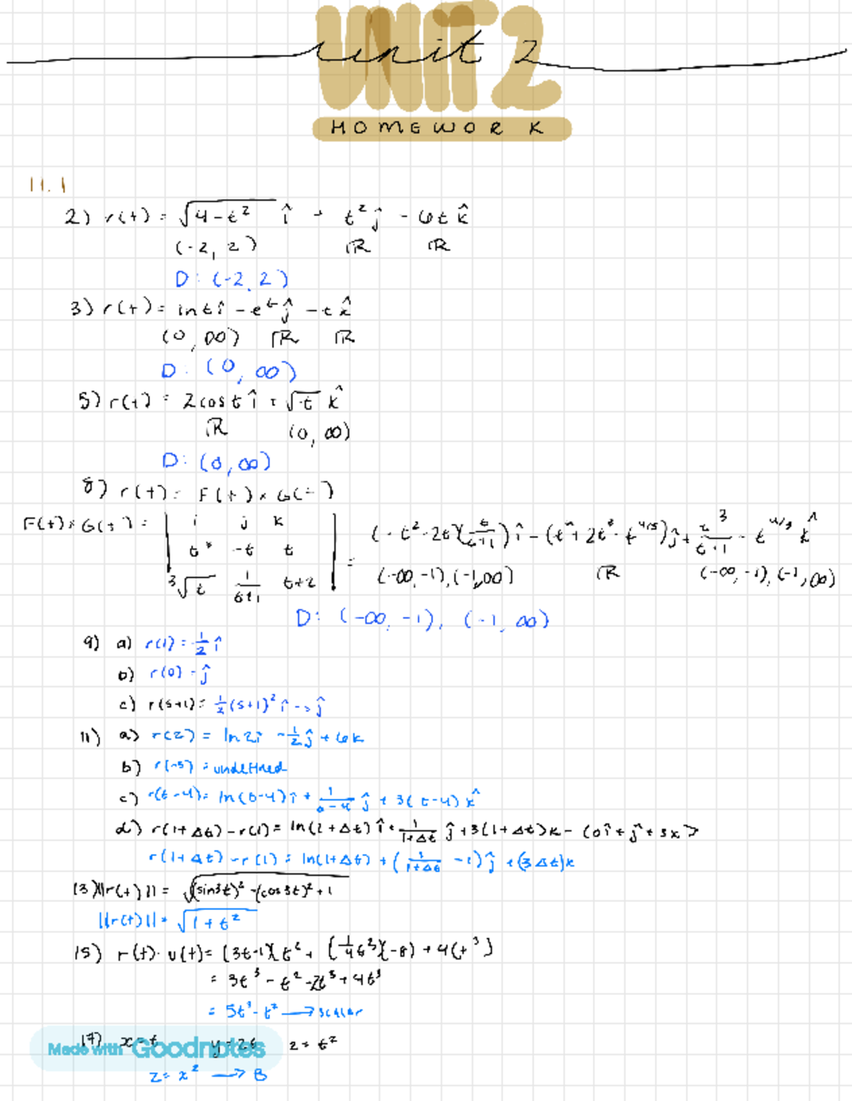 Unit 2 - Vector-Valued Functions - Studocu
