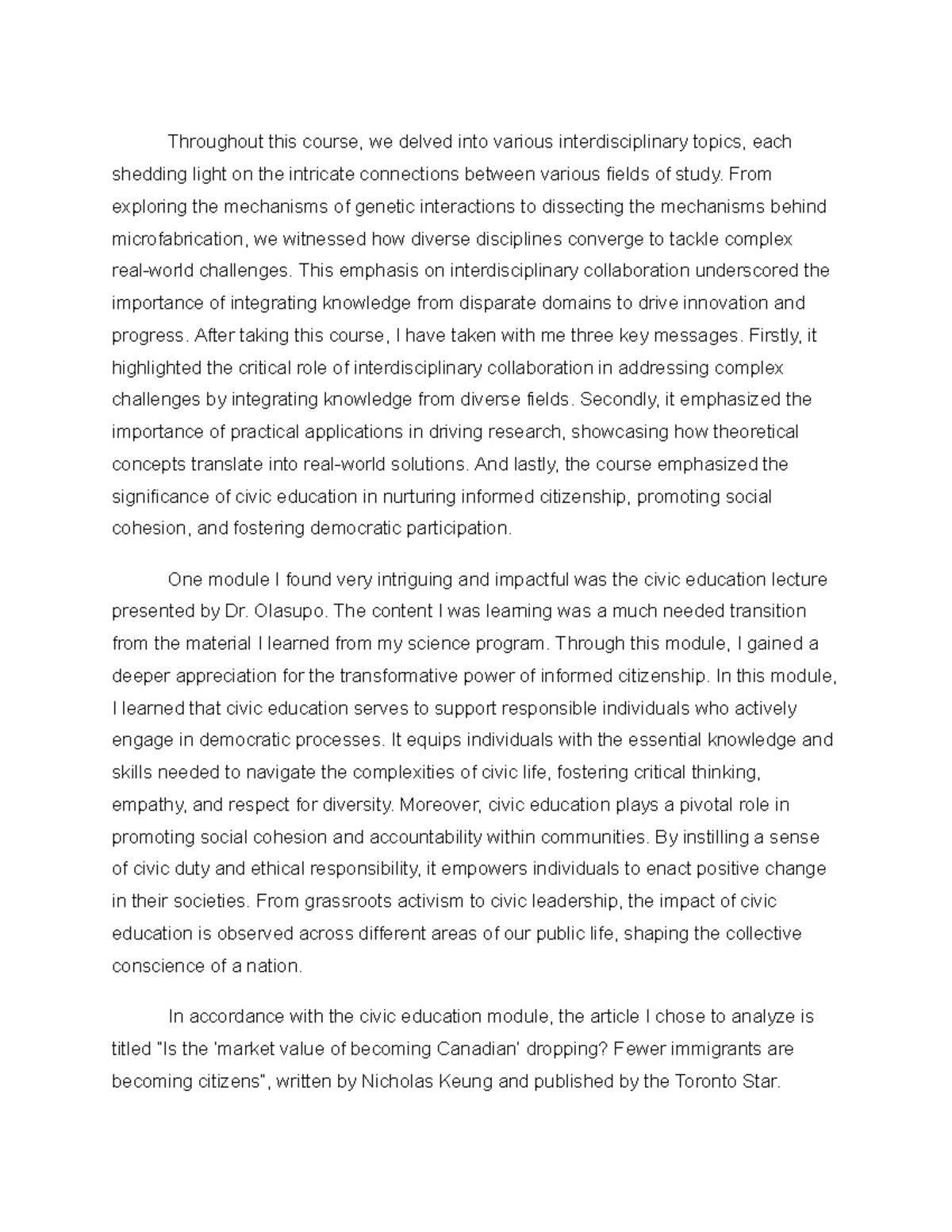 Inspire 3MP3- Final Course Reflection - Throughout this course, we ...