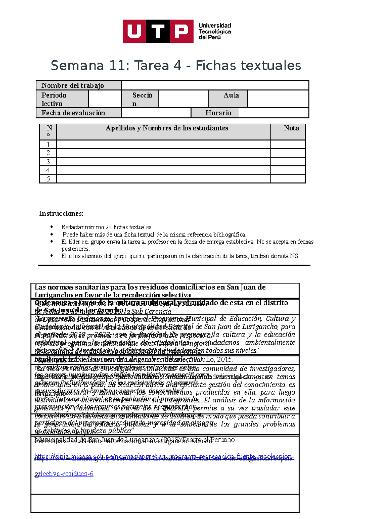 Ejemplo Fichas Textuales - Semana 11: Tarea 4 - Fichas textuales Nombre ...