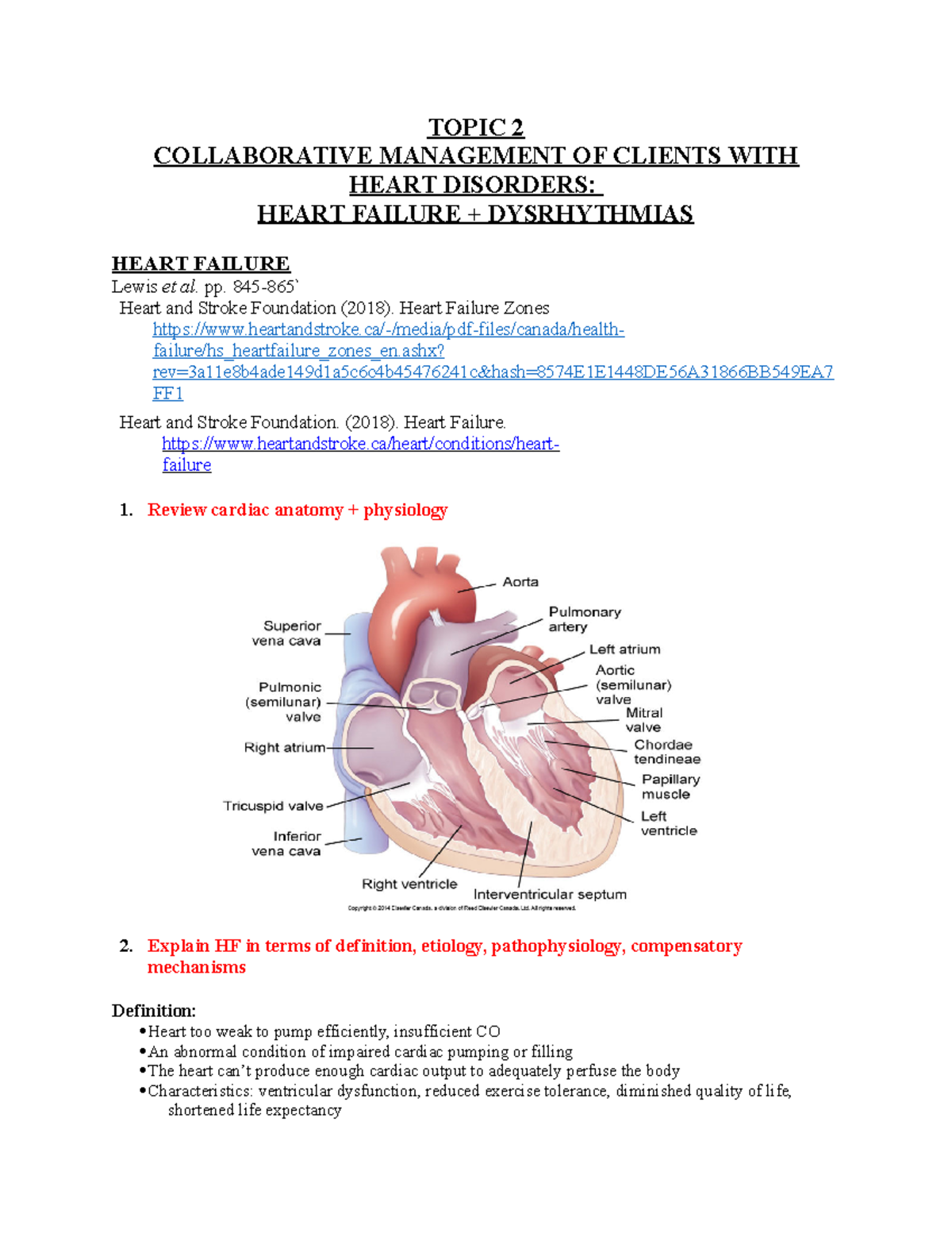 Topic 2 - Heart Failure + Dysrhythmias - TOPIC 2 COLLABORATIVE ...