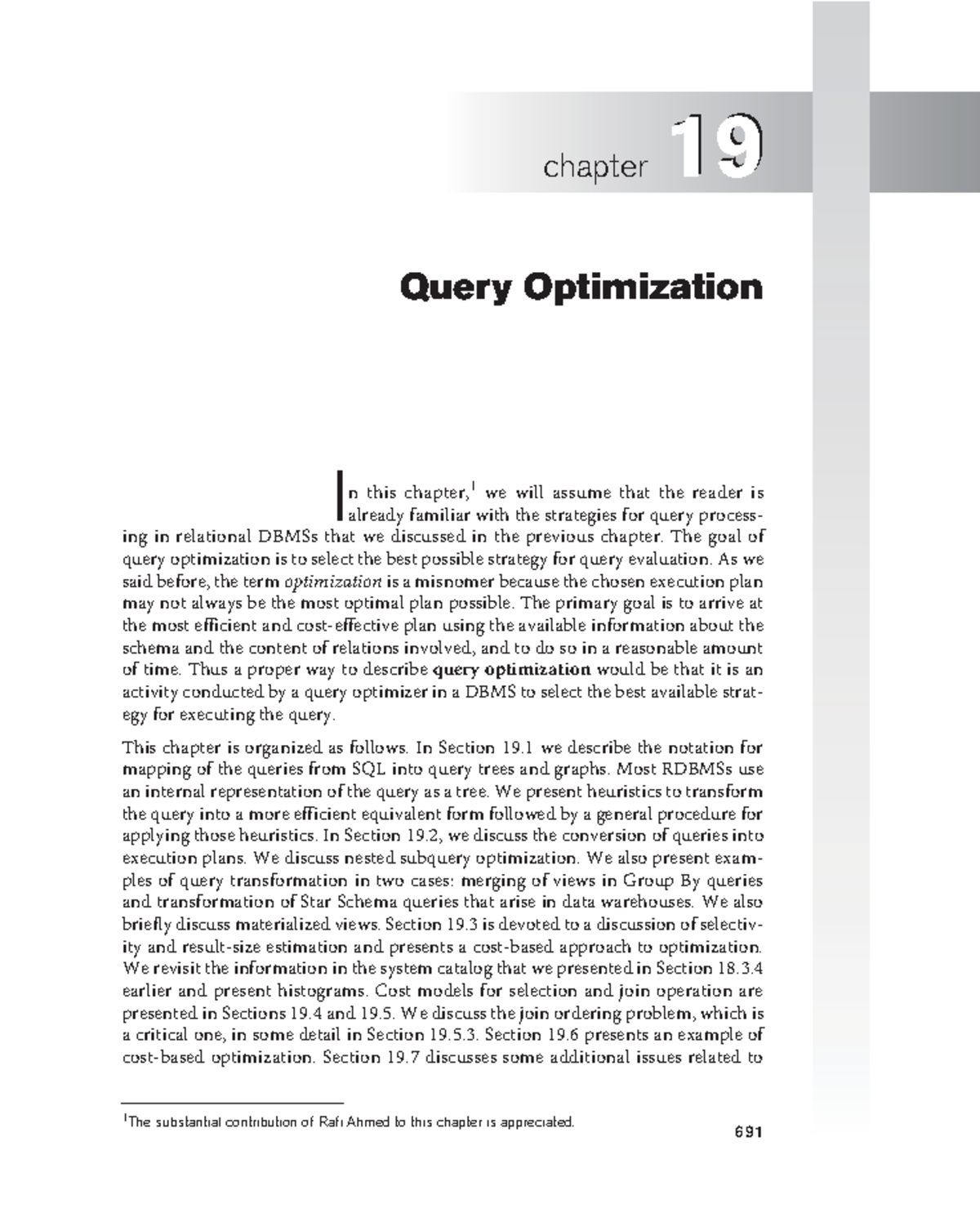 Query Optimization - Notes with examples - 691 19 Query Optimization I ...